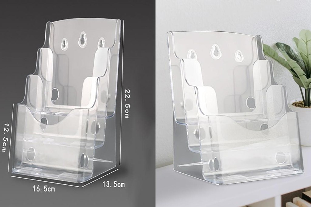 HD Acrylic A5 Document Rack 3-tier Acrylic Brochure Holder Display ...