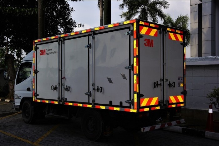Reflective Sticker Lorry Sticker YELLOW/RED Sticker Diamond Grade ...