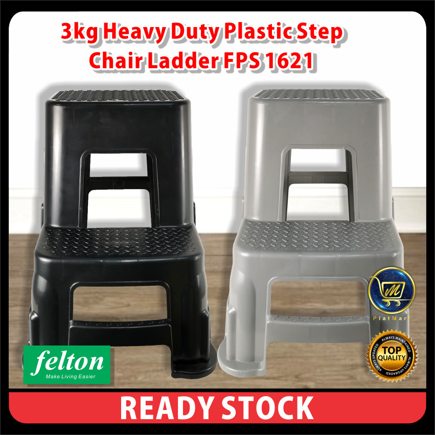 PlatMart - [READY STOCK] FELTON Heavy Duty Plastic Step Chair Ladder ...