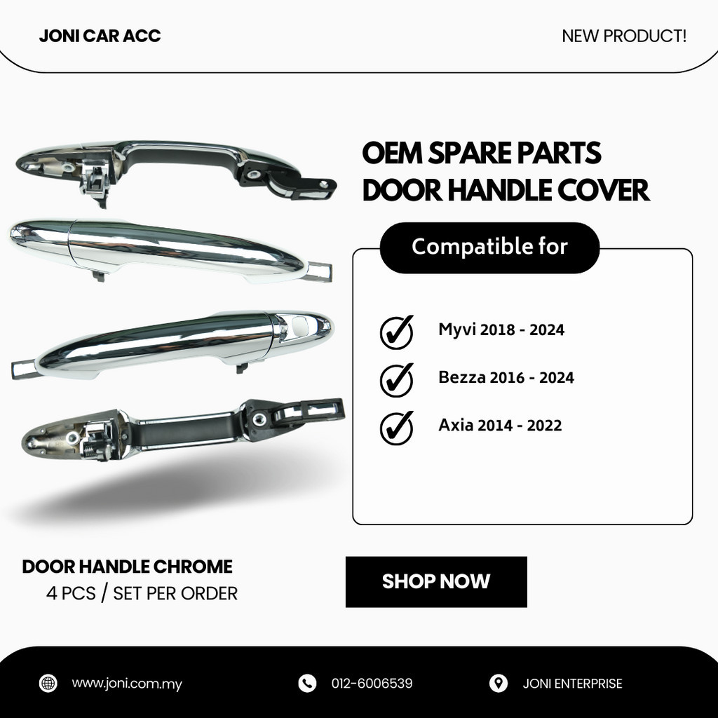 Perodua Myvi 2018 - 2024 Bezza 2016 - 2024 Axia 2014 - 2022 Chrome Door ...
