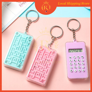 Cute Calculator Keychain with Maze Pinball Round Keychain/Mini ...