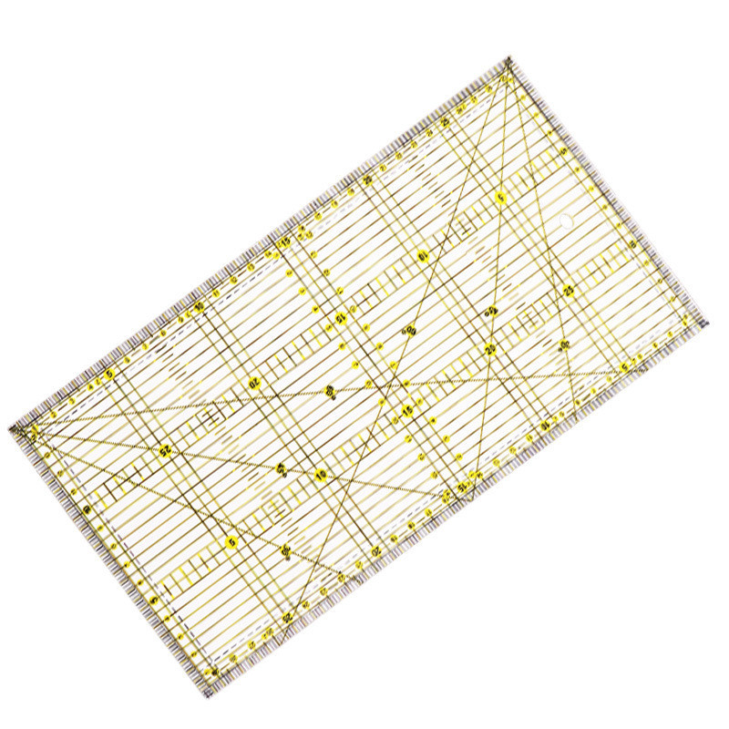 DIY Patchwork Hand Tools Sewing Part Fixed Gauge Fabric Cutting Ruler ...