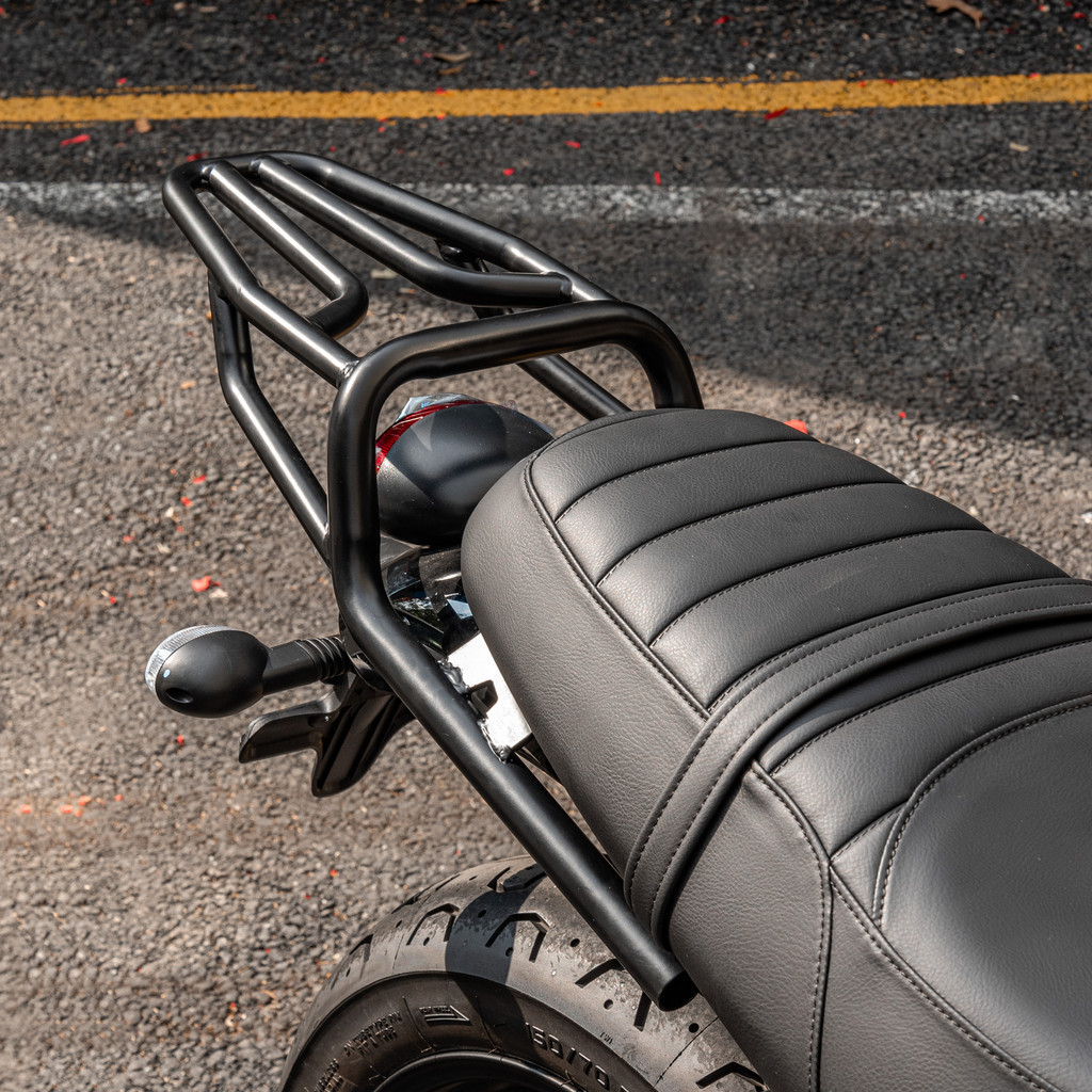 LJBKOALL Street Twin 900 Rear Luggage Cargo Rack Carrier Mount Backrest ...