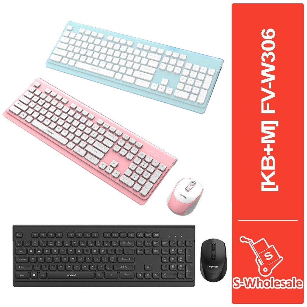 S-wholesale Forev FV-W306 Wireless USB Business Combo Keyboard + Silent ...