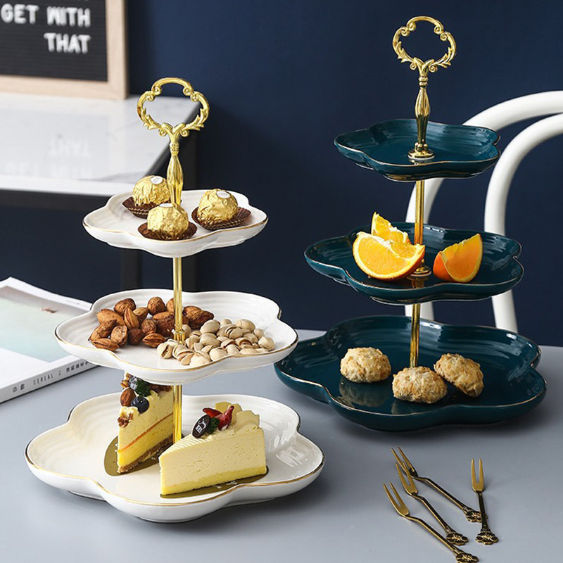 Detachable High Tea Stand Ceramic Muffin Cake Cupcake Display Tray ...