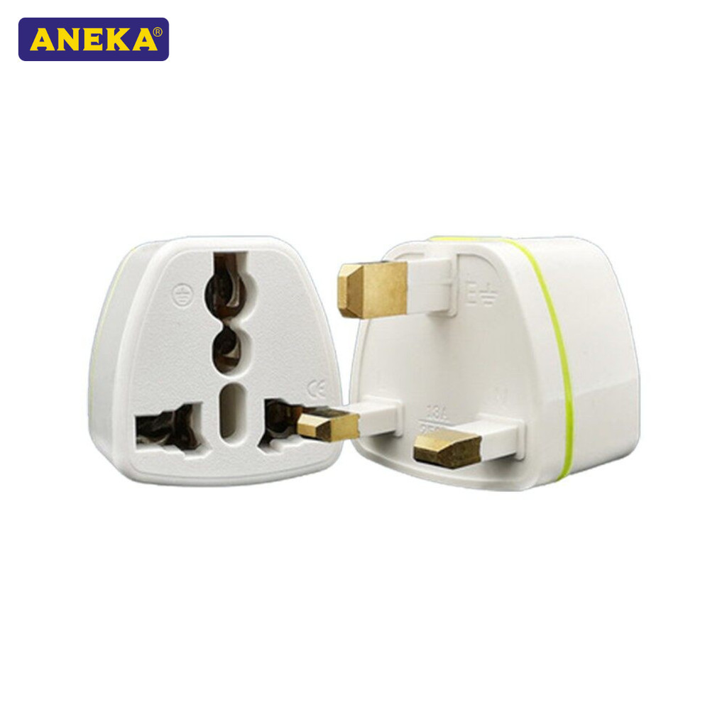 【100% Copper】Universal 3 Pin Adapter Plug Malaysia China British Europe ...