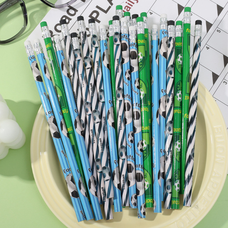 Football Pencil - HB Pencils With Erasers - Painting Sketching Wooden ...