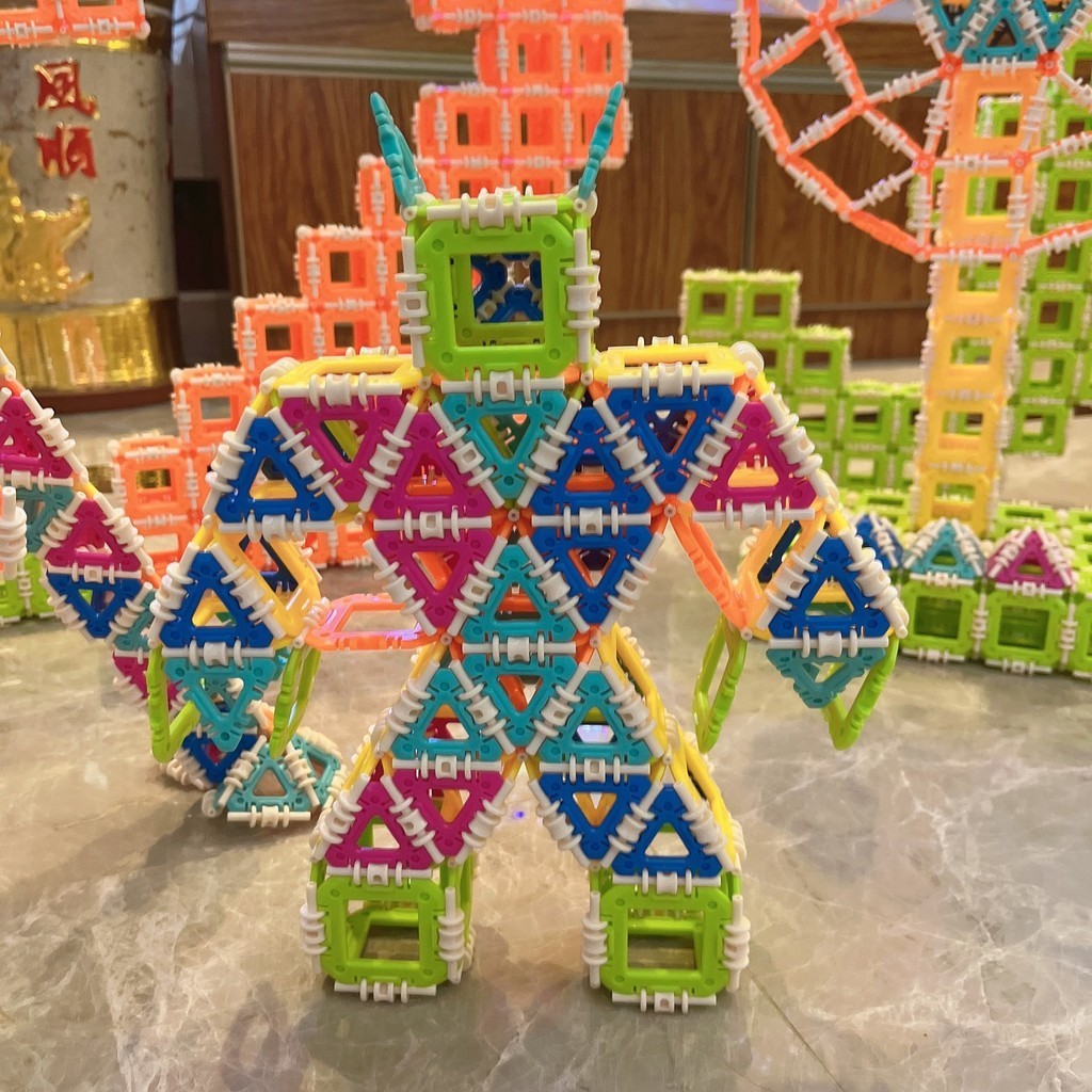 130/80 Changeable Building Block Tiles STEM & Learning Building Toys ...