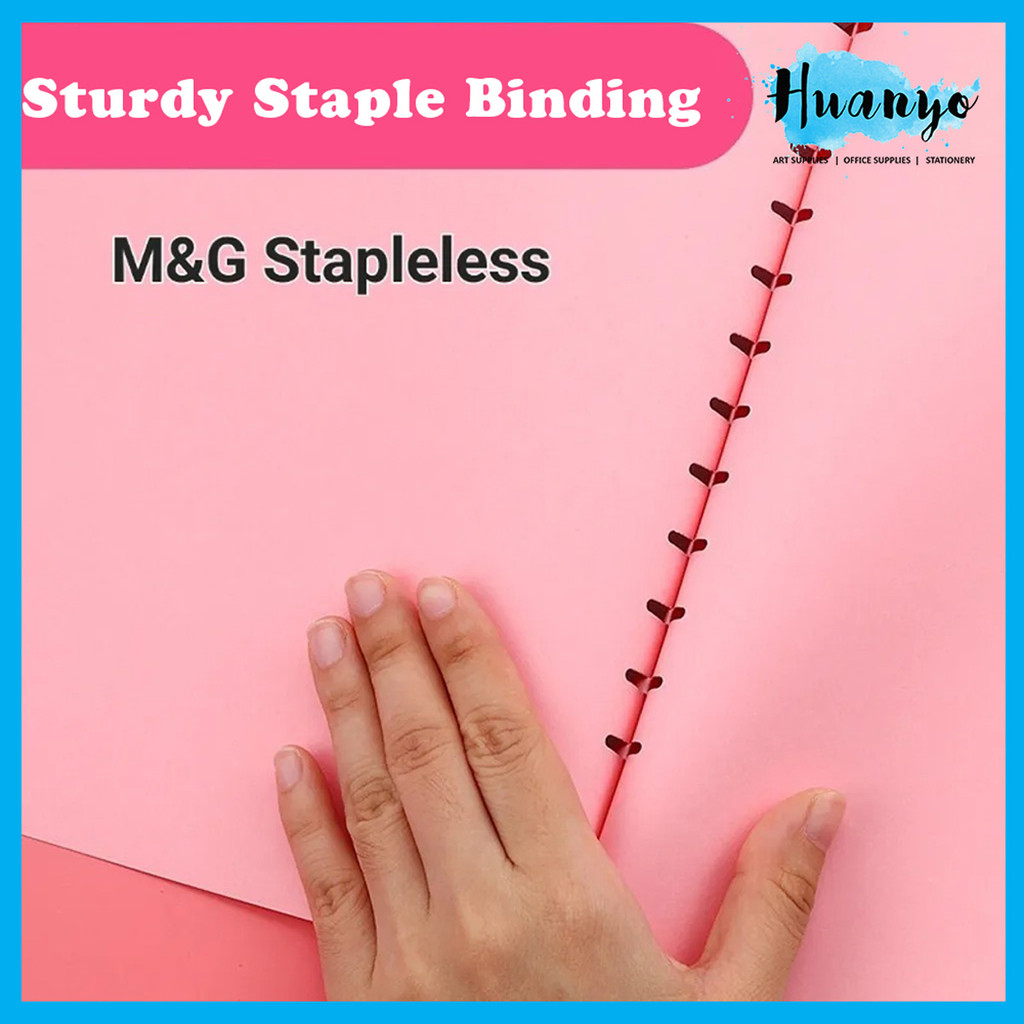 M&G Staple Free Stapleless Stapler Eco Paper Binding Binder Paper Clip ...