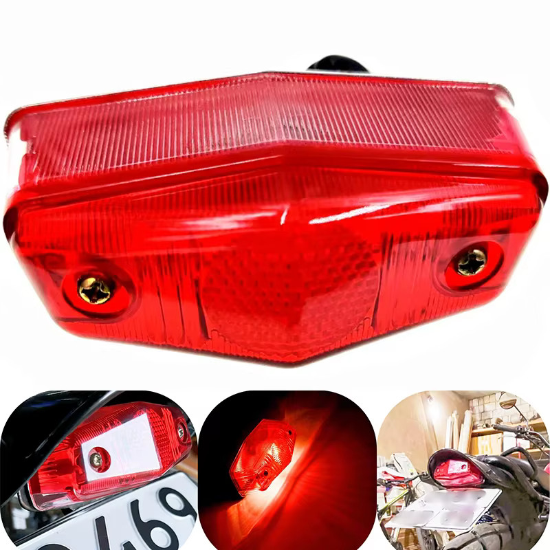Senbeder Custom Motorcycle Tail lights Reflector Tail Brake Stop Lamp ...