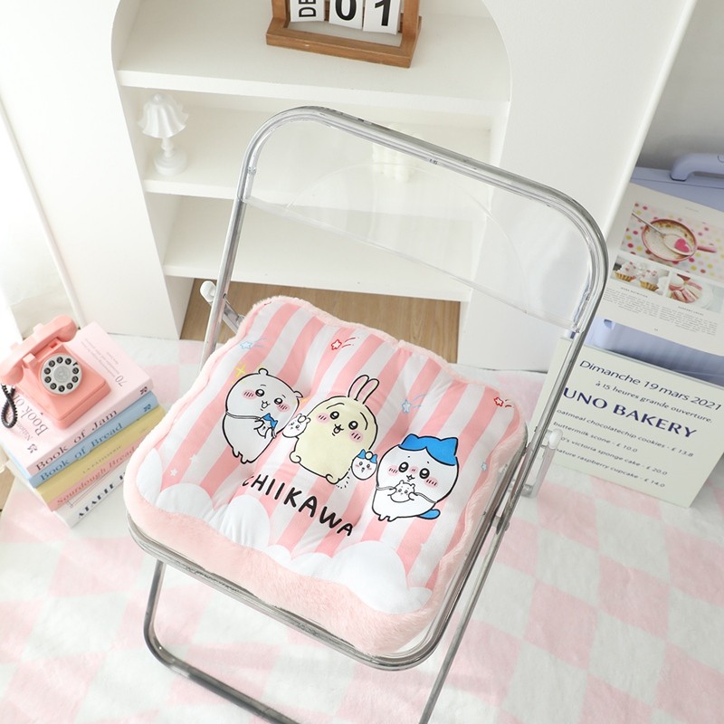 Miniso Chiikawa Fluffy Cushion Cute Cartoon Anime Chiikawa Chair Seat ...