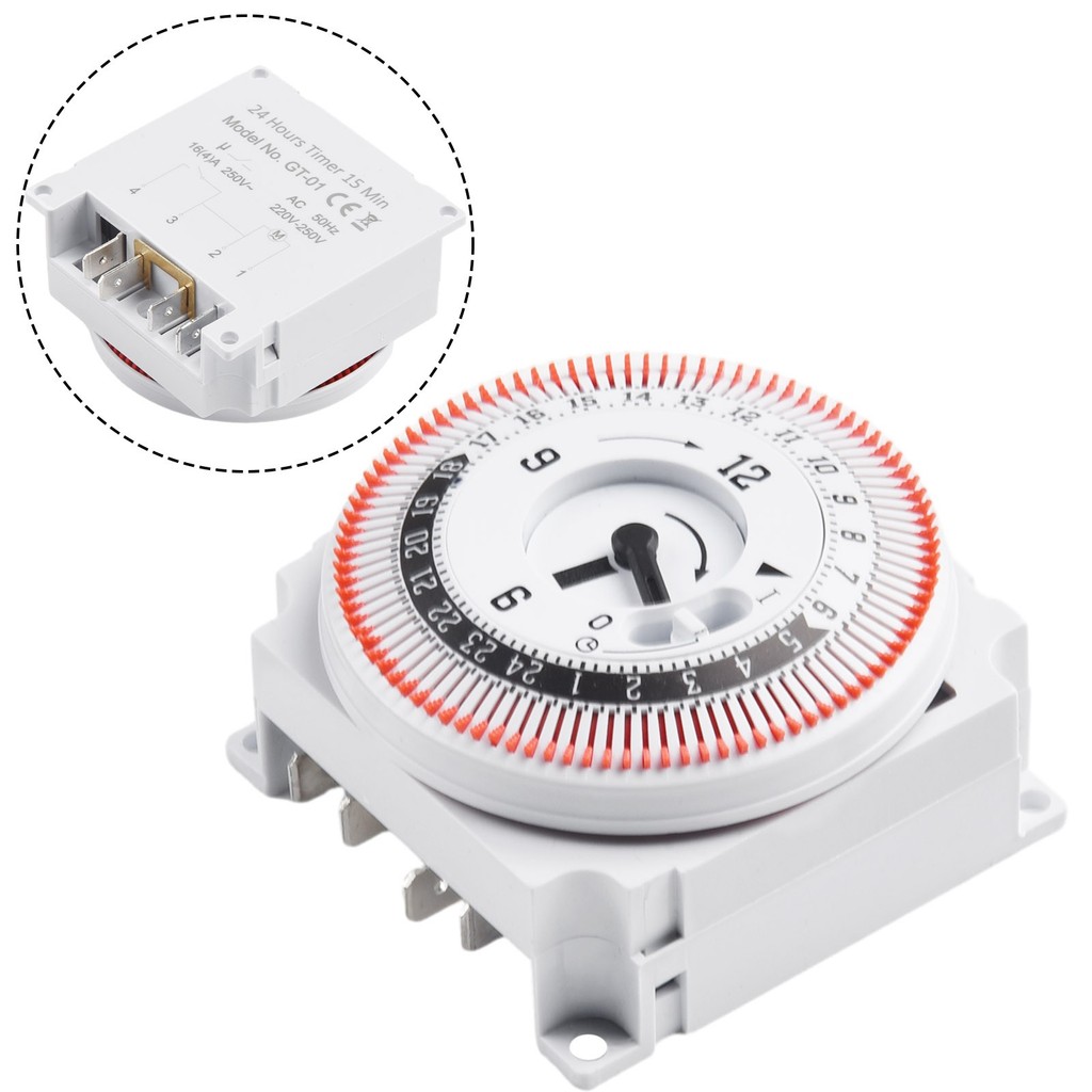 ⭐CuteBB⭐Mechanical 24 Hours Timer Switch Industrial Timing Device Panel Switch Protect | Shopee ...