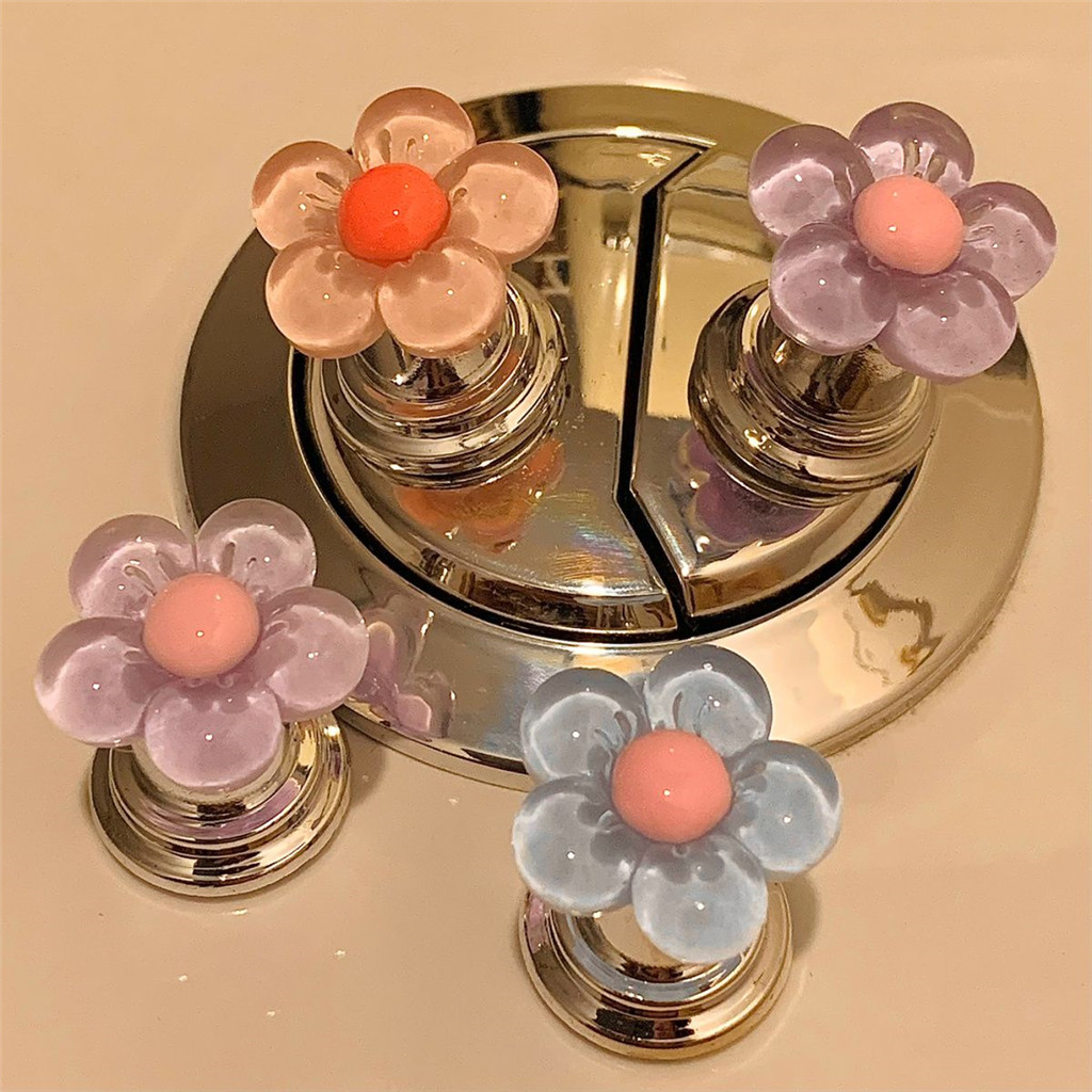 Flower-Shaped Toilet Flush Press - Universal Bathroom Handle for Long ...