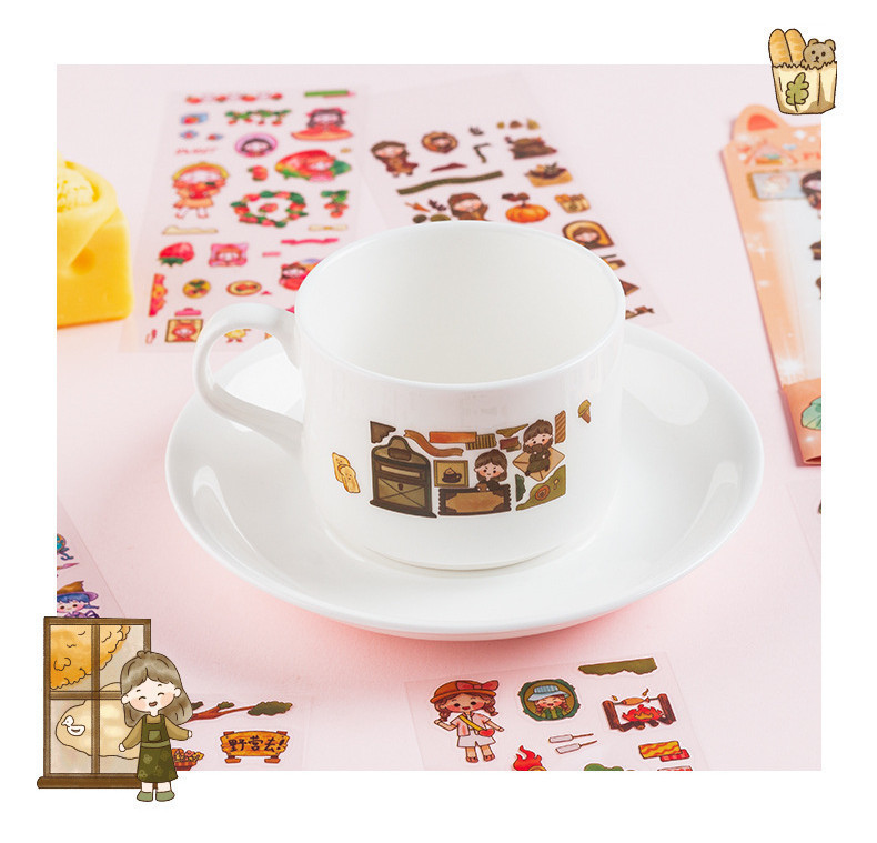 Idako pet Planet Series 10 Sheets Cuckoo Card Handbook Stickers Cute ...