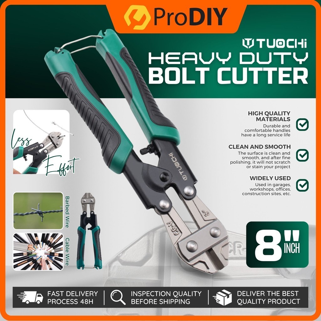 TUOCHI 8 inch Small Portable Bolt Cutter High Hardness Wire Mesh Pliers ...
