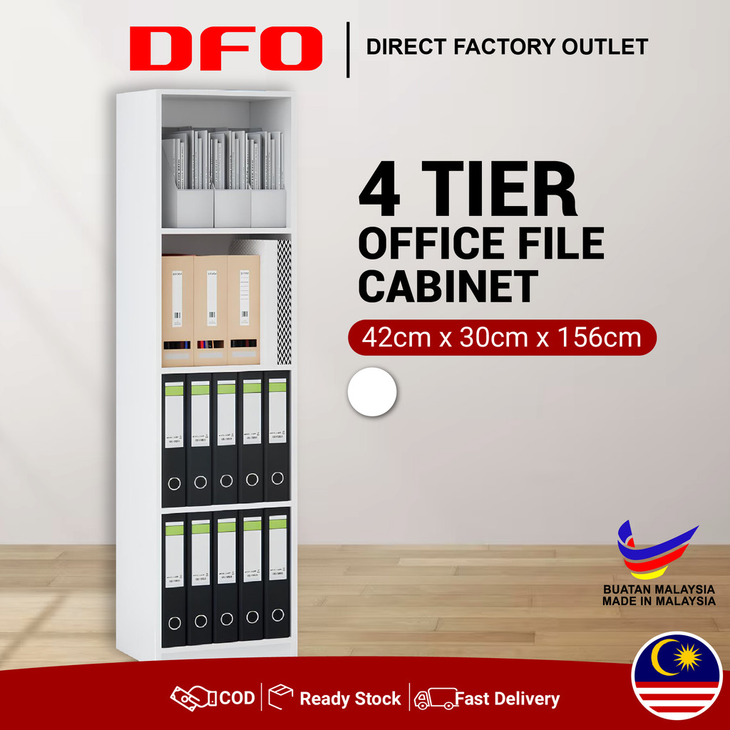 DFO Office File Cabinet 4 Tier /A4 Bookshelf/Rak Buku 4 Tingkat/Home ...