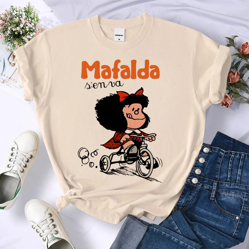 Basta Mafalda t-shirt Breathable harajuku korean clothes Pop Culture ...