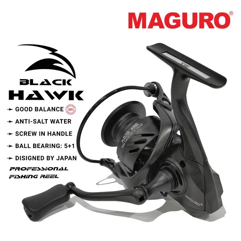 MAGURO BLACK HAWK SPINNING FISHING REEL | Shopee Malaysia