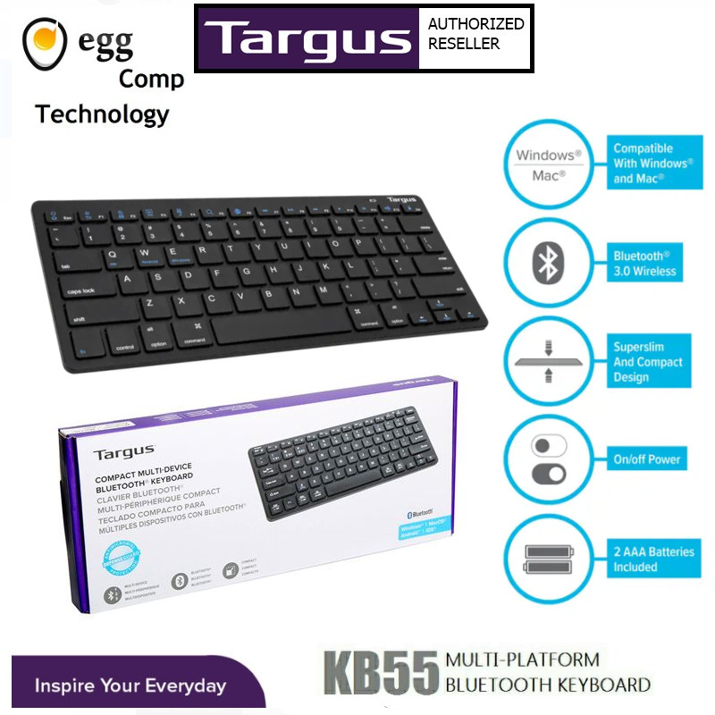 TARGUS KB55 MULTI PLAFFORM BLUETOOTH KEYBOARD | Shopee Malaysia