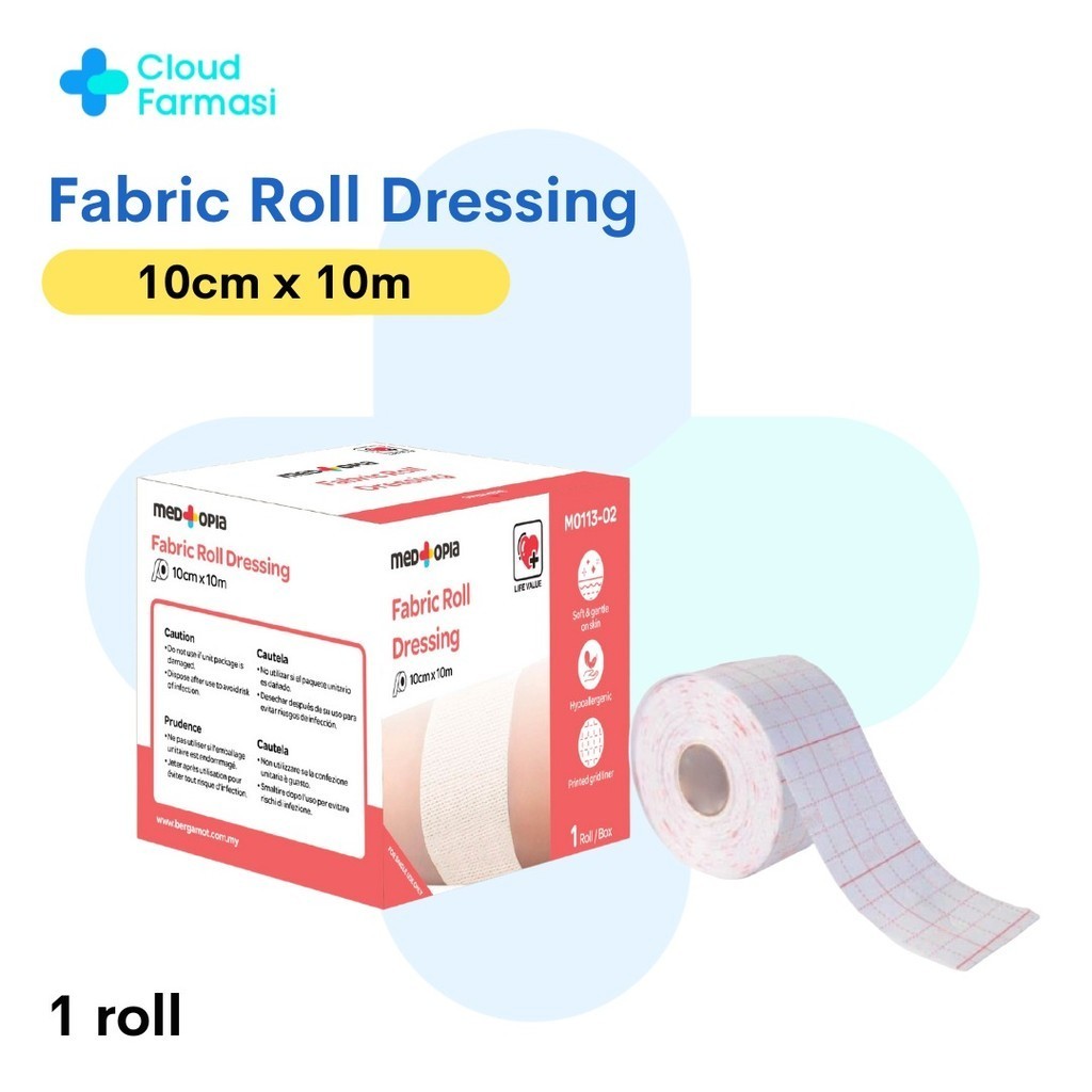 [Cloud Farmasi] Medtopia Non-Woven Fabric Roll Dressing, Wound Dressing ...