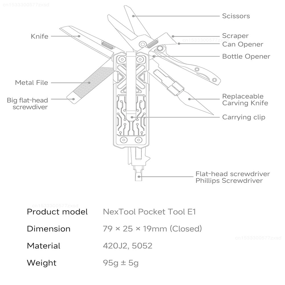 Nextool Pocket Tool E1 Multi Functional Tool Carving Knife Camping ...