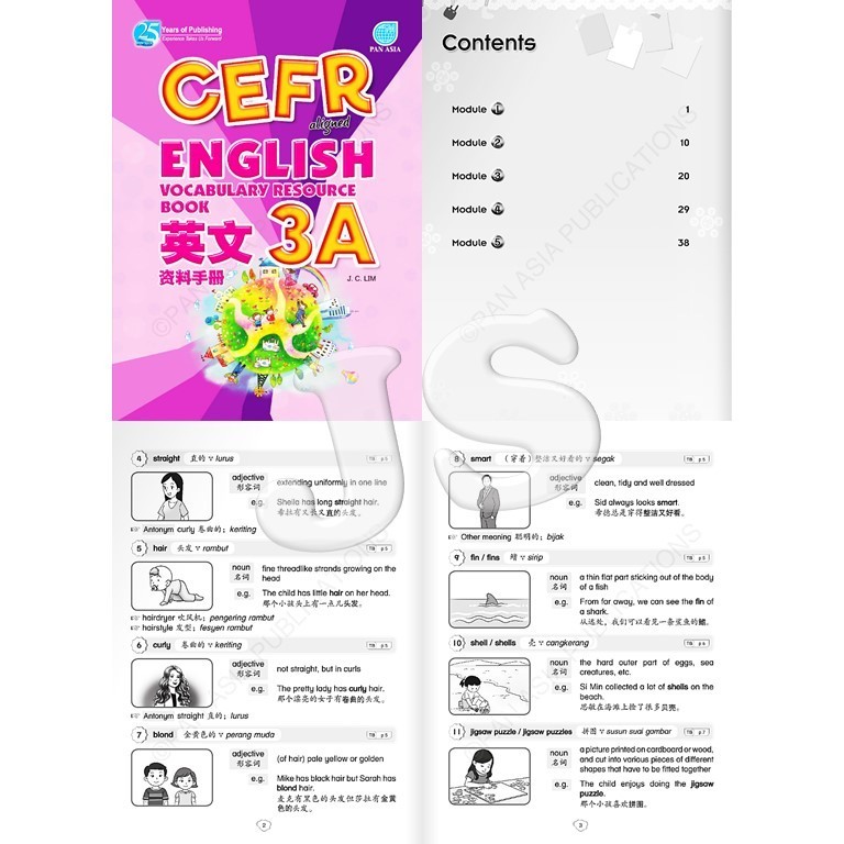 CEFR aligned ENGLISH VOCABULARY RESOURCE BOOK 英文资料手册 YEAR 1 2 3 4 5 6 ...