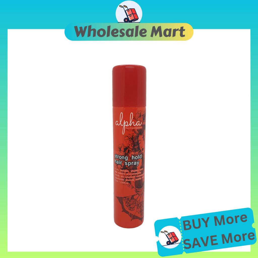 ALPHA STRONG HOLD HAIR SPRAY 75ML ( MINI TRAVEL SIZE ) | Shopee Malaysia