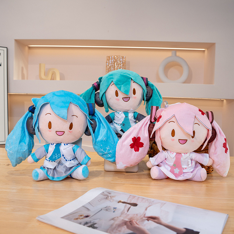 Kawaii Hatsune Miku Plush Toy Cute Fufu Virtual Idol Plushie Doll Decor ...
