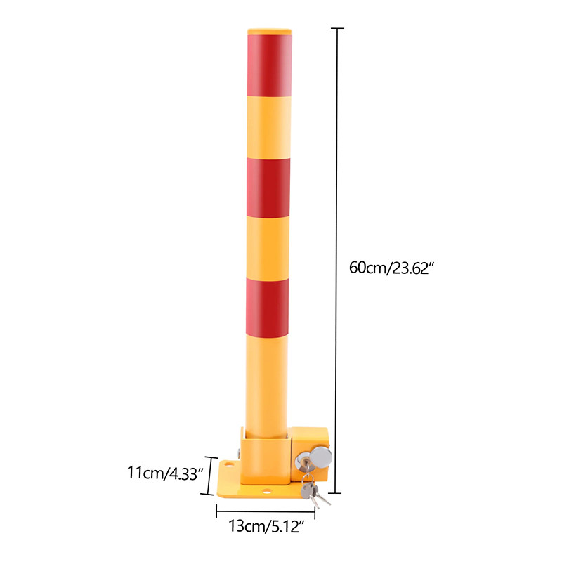 Parking Barrier Vehicle Security Car Bollard Safety Post Lock Folding ...