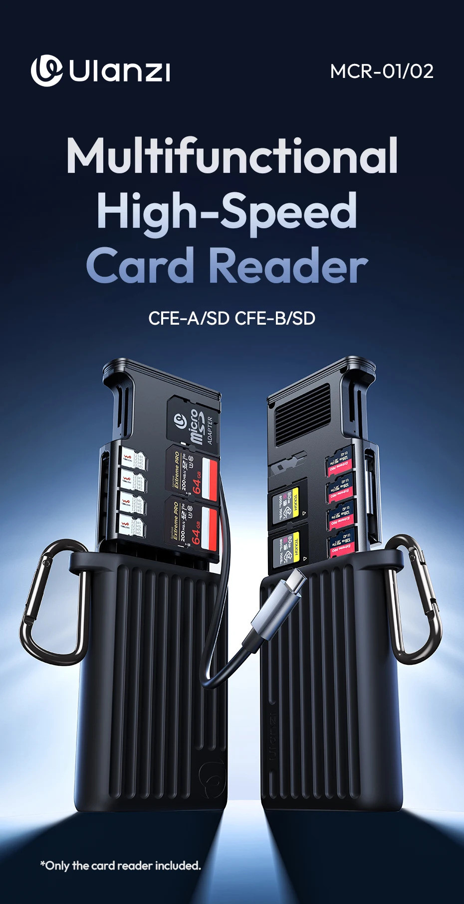 Ulanzi MCR-01/02 Multifunctional USB3.2 Card Reader 1000Mb/s High-Speed ...