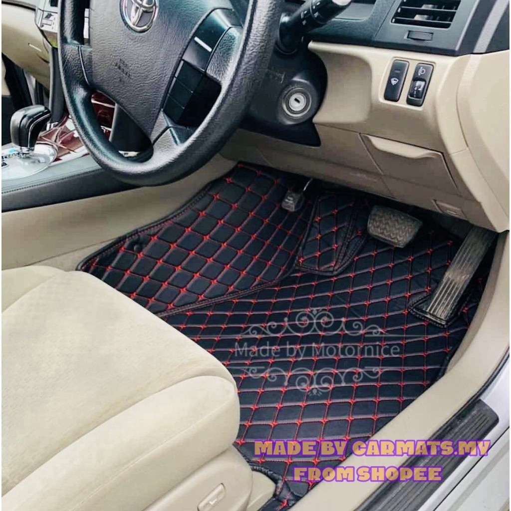 (Ready Stock) For Toyota Innova Car Floor Mats and Carpets PU LEATHER ...