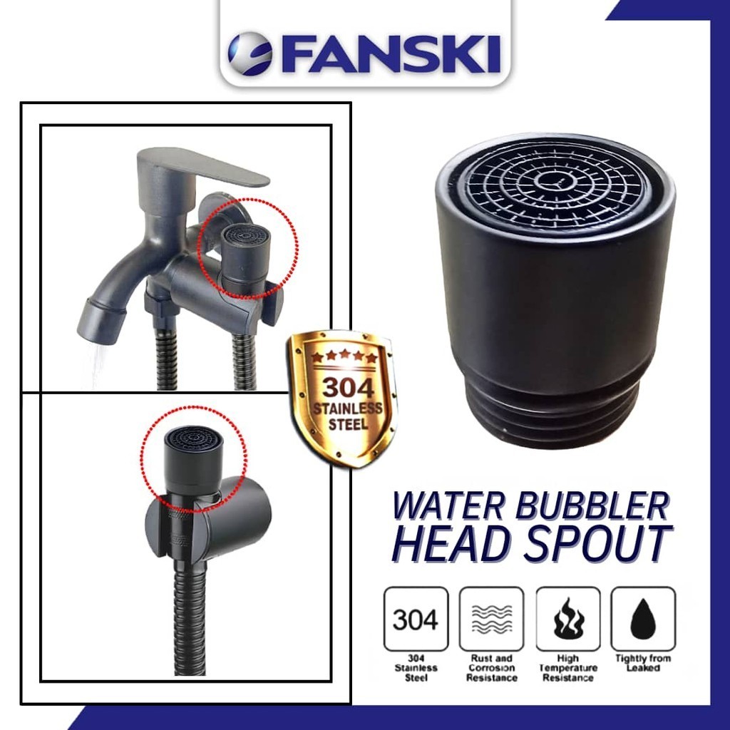 BLACK-304039SS Stainless Steel Water Bubbler Head Spout for Bidet Hose ...