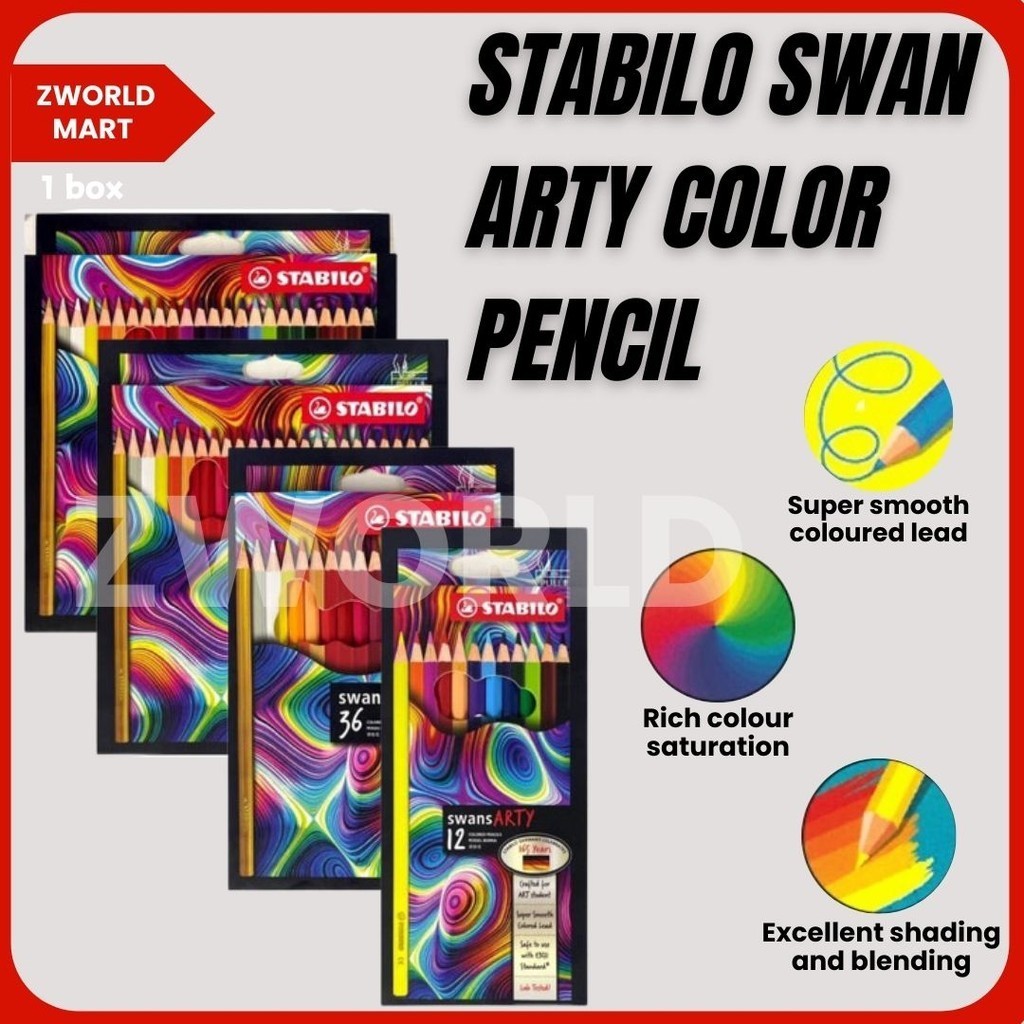 Stabilo Swan Arty Color Pencil 1520 -12's / 24's / 36's / 48's | Shopee Malaysia