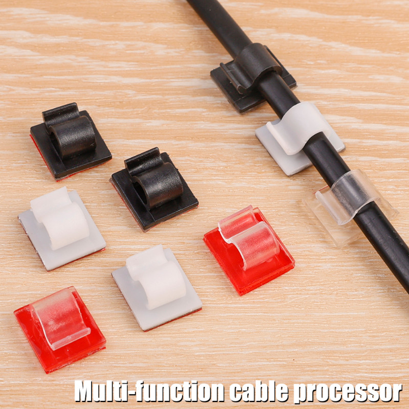 Mini Self-adhesive Cable Clip - Punch-free Cable Management Clip - Home ...