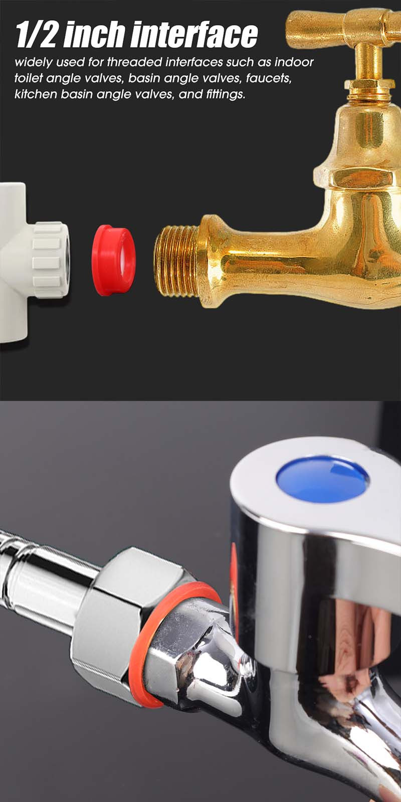 (20/10Pcs)4 Points Universal Threaded Sealing Leak-Proof Faucet Gasket ...