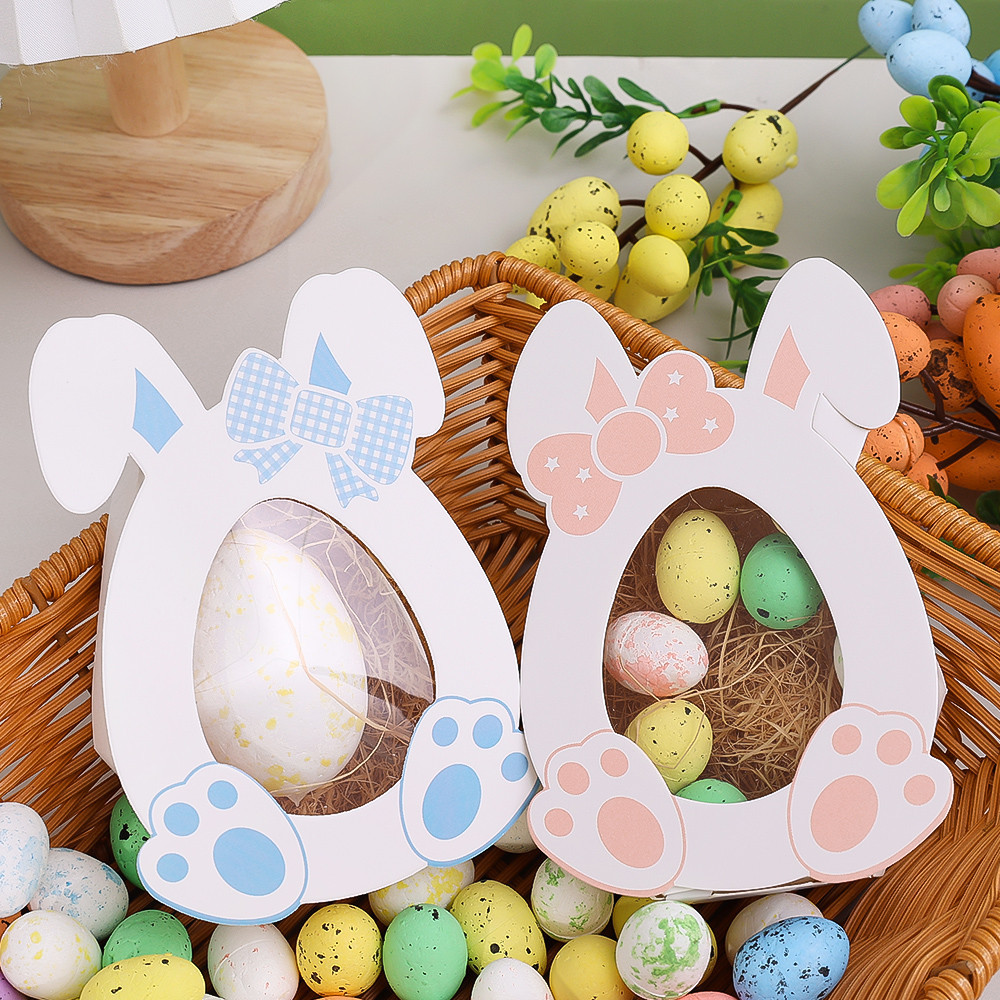 10Pcs Easter Gift Box - With Cute Rabbit Eggs - Rabbit Shape Candy ...