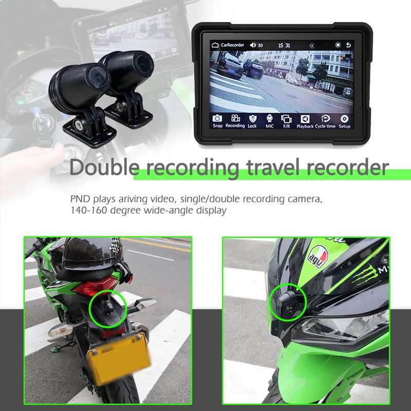 2024 New 5 Inch Motorcycle GPS Navigation Wireless Apple Carplay ...
