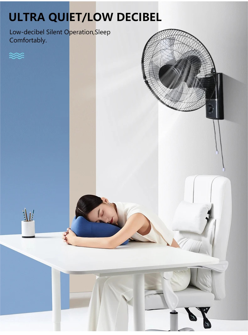 Solar Wall Fan 16 Inch 5 Blades 3 Speed Strong Wind Solar fan ...