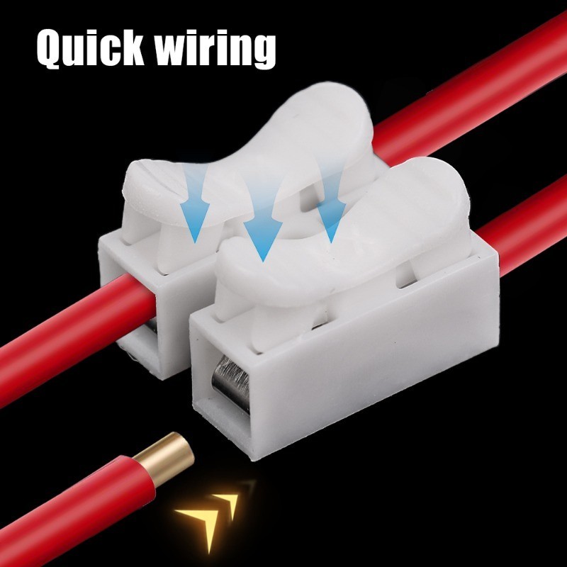 20Pcs CH2 Spring Wire Quick Connectors Electrical Crimp Terminals Block ...