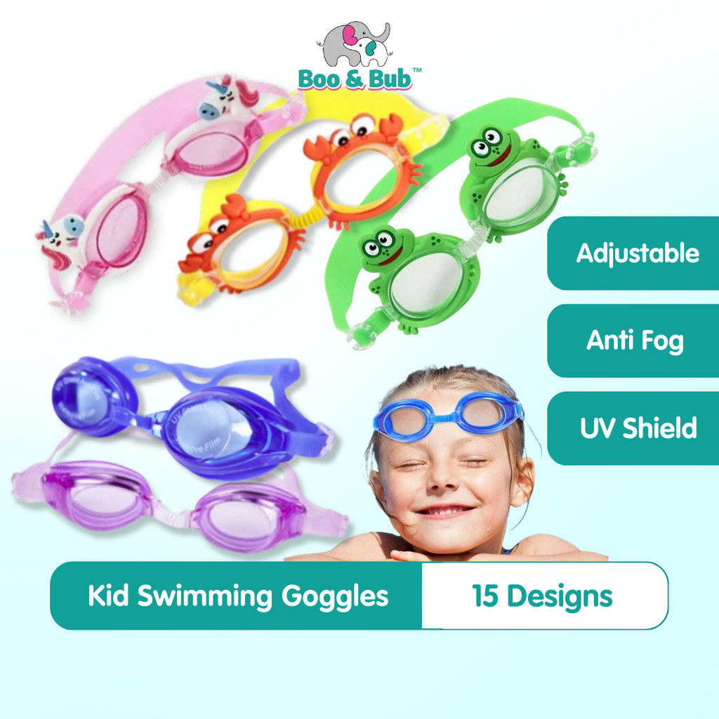 🐘Boo&Bub🐘Kids Swimming Goggles | Kid Swim Glass Goggle Anti Fog UV ...