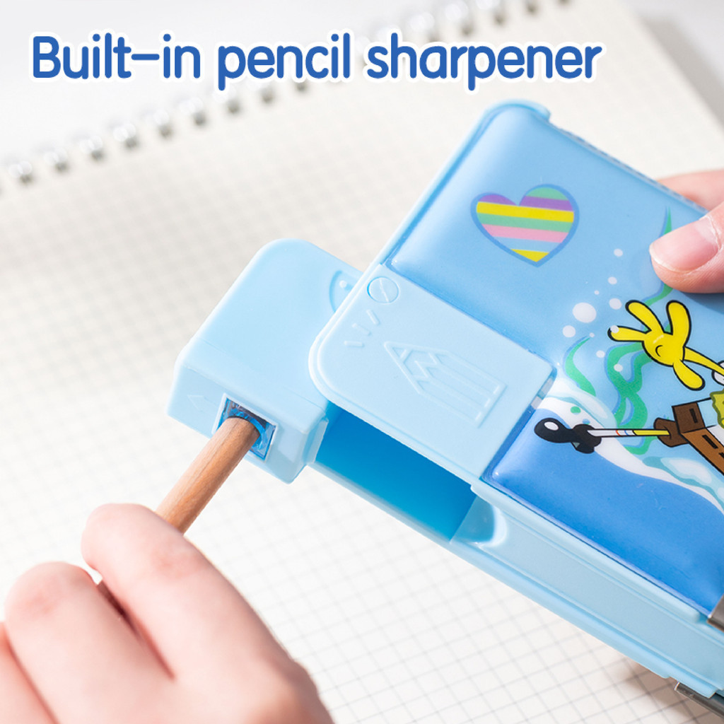 Deli SpongeBob SquarePants Series Hard Pencil Case with Sharpener ...