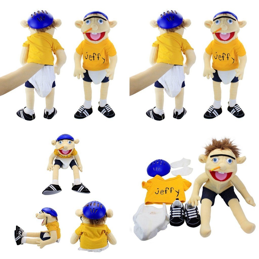 Realistic Jeffy Cartoon Hand Puppet Toy With Removable Clothes Fun And ...
