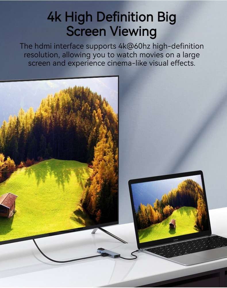 Type-C 6in1 docking station 4K high-definition screen projection and ...
