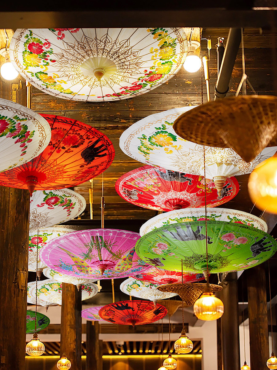Handmade Oil Parasol Bamboo Silk Artistic Classical Dance Umbrella ...