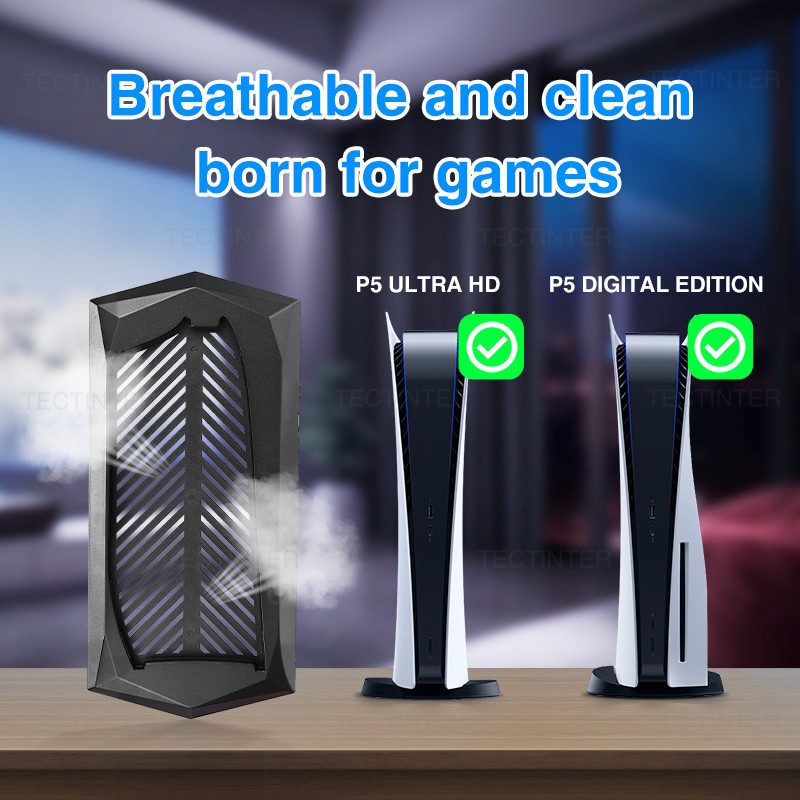 Vertical Stand For Playstation 5 Slim Disc Edition Console Cooling ...