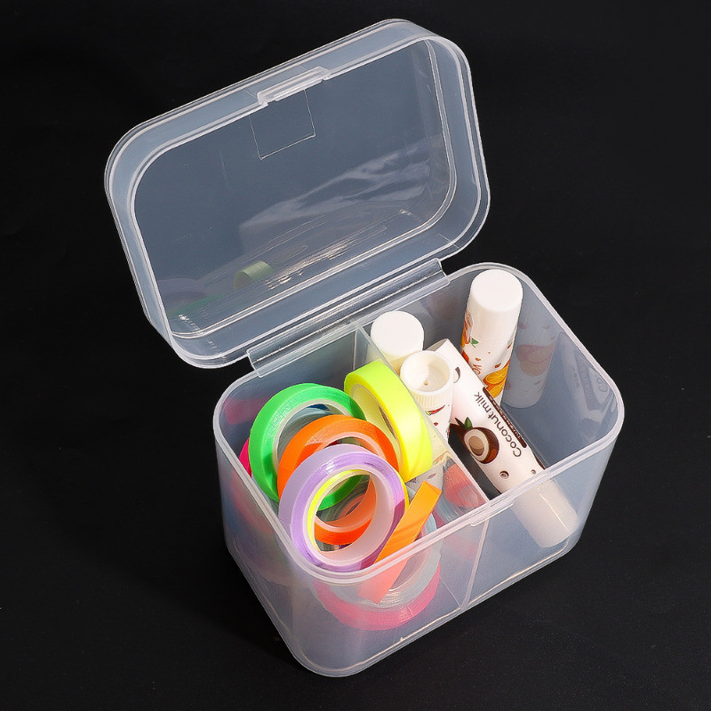 Double Grid Transparent Plastic Box - Lock Buckle Storage Box - Dust ...