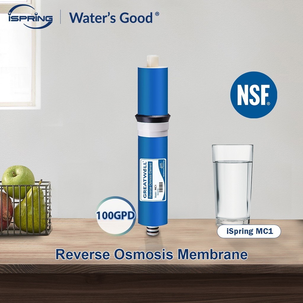 iSpring MC1 Reverse Osmosis Membrane 100 GPD Replacement Fits Standard ...