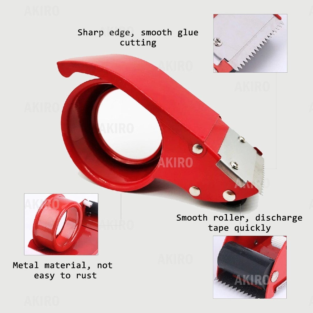 AKIRO Tape Dispenser Hand Roll 2"48MM Tape Cutter Metal Holder ...