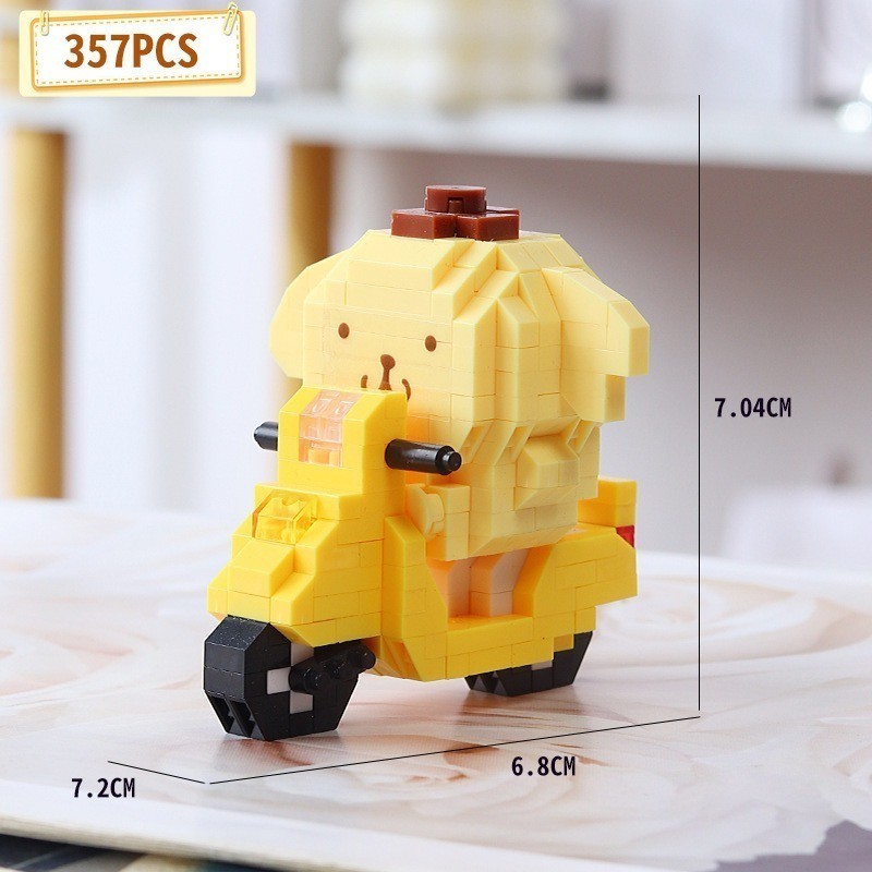 Kuromi Building Block Sanrio Cycling DIY Mini Building Block ...