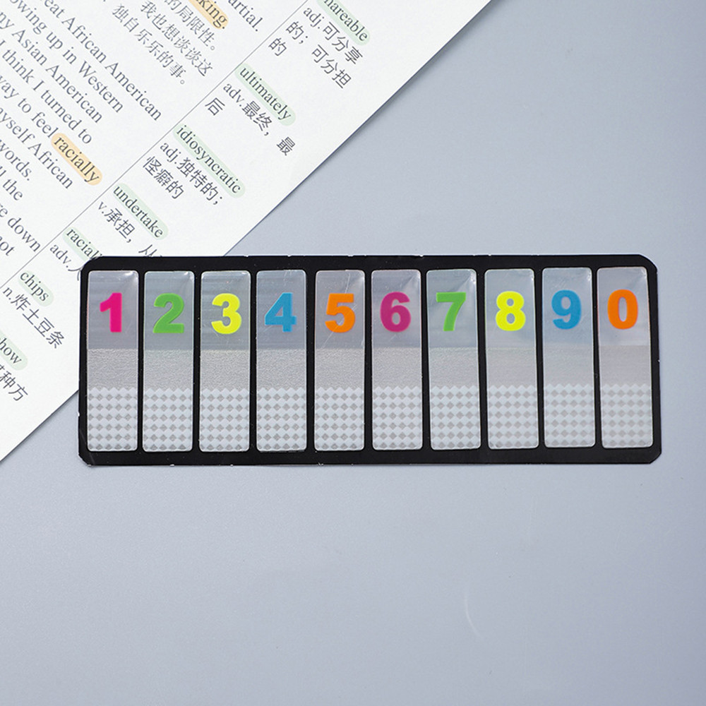 100 Sheets Transparent PET Sticky Note Creative Writable Numeric ...
